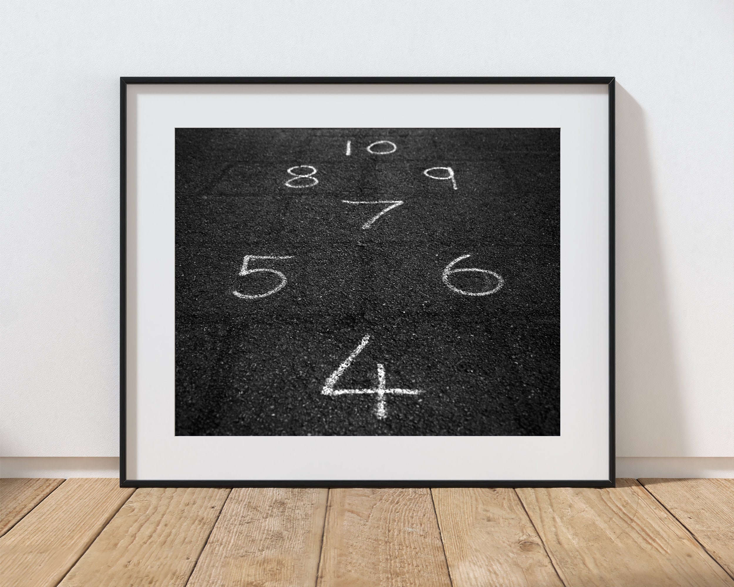 Black and White Number Photography Print, Large Fine Art Stretched ...