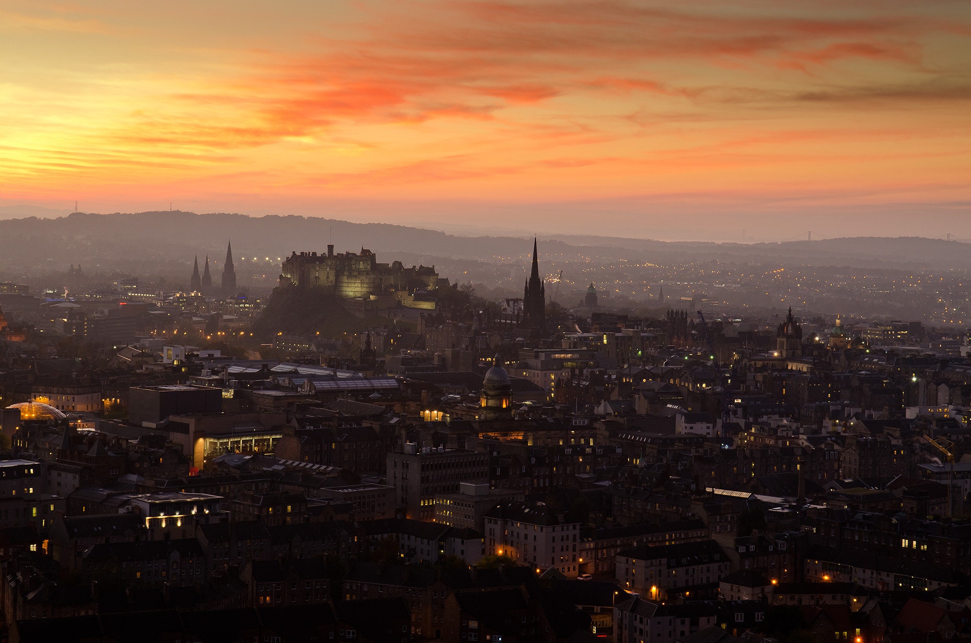 Edinburgh Castle Sunset Print Scottish Landscape Photography | Etsy