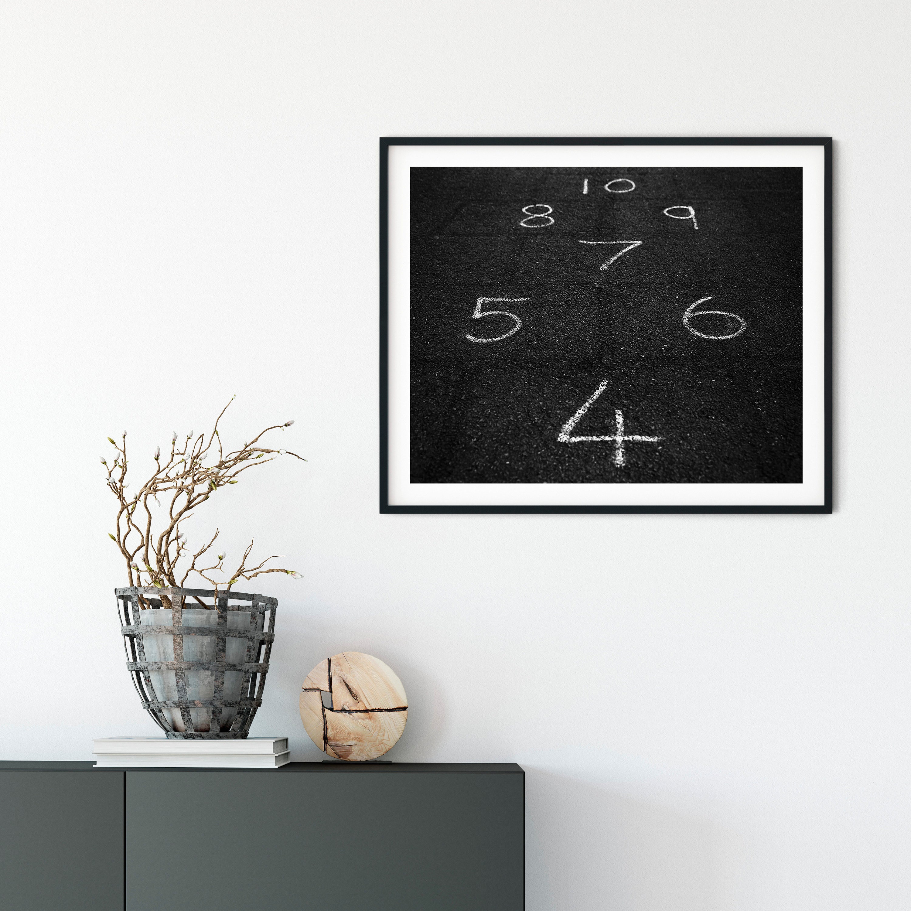 Black and White Number Photography Print, Large Fine Art Stretched ...