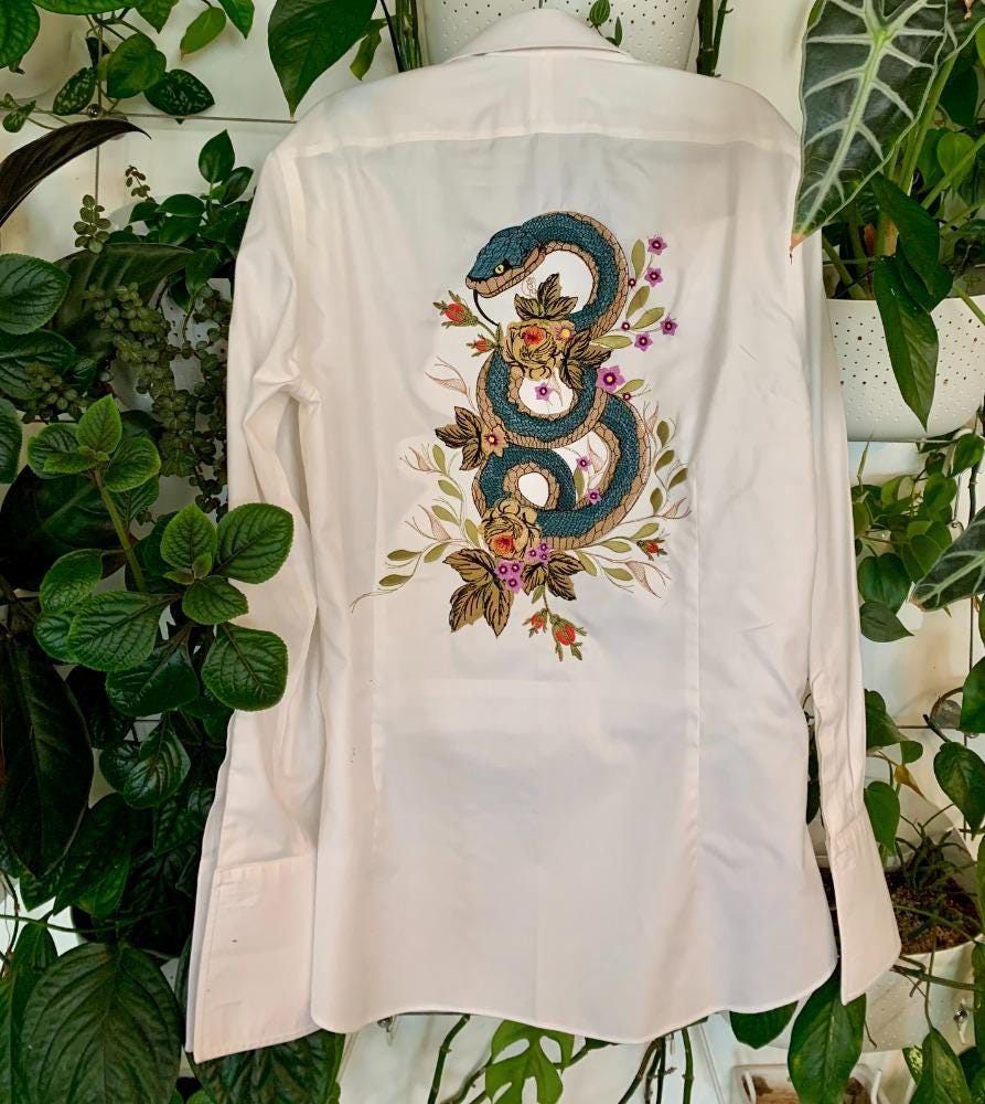 Embroidery Machine Design Snake Floral and Roses to Celebrate the Year ...