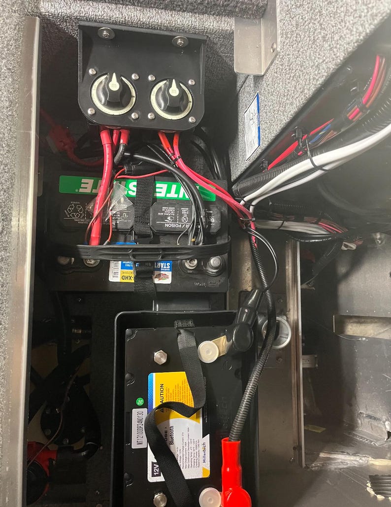 Bass Boat Dual Battery Disconnect Switch Mount Bracket for Lithium ...