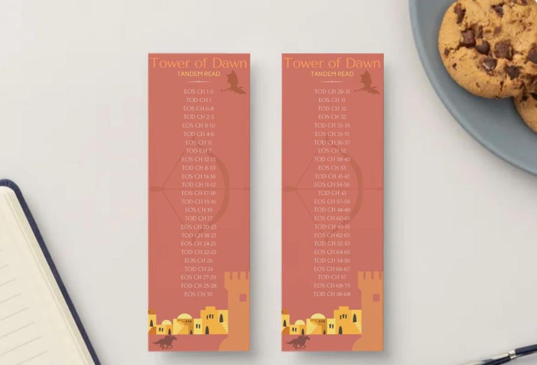 TOG Tandem Read Bookmarks Aka (reading Guide) - Etsy