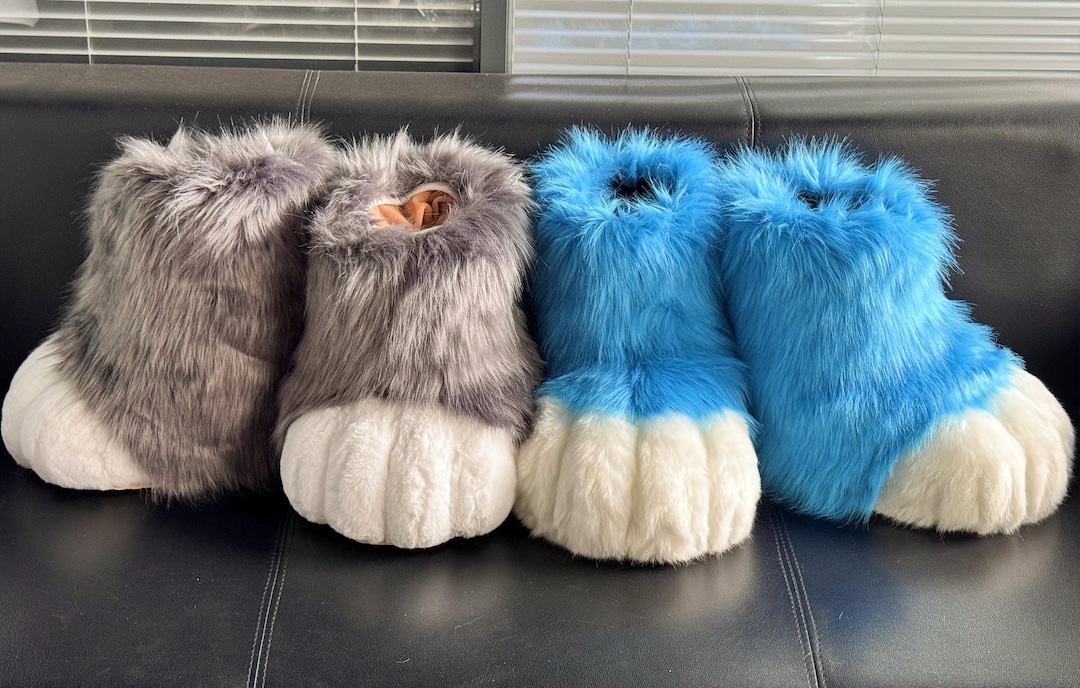 Fursuit Feet Paws: Plush Furry Costume Boots, Therian Paws - Etsy