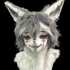 Gothic Kemono Fursuit Mask: Resin Plush Kigurumi Head - Etsy