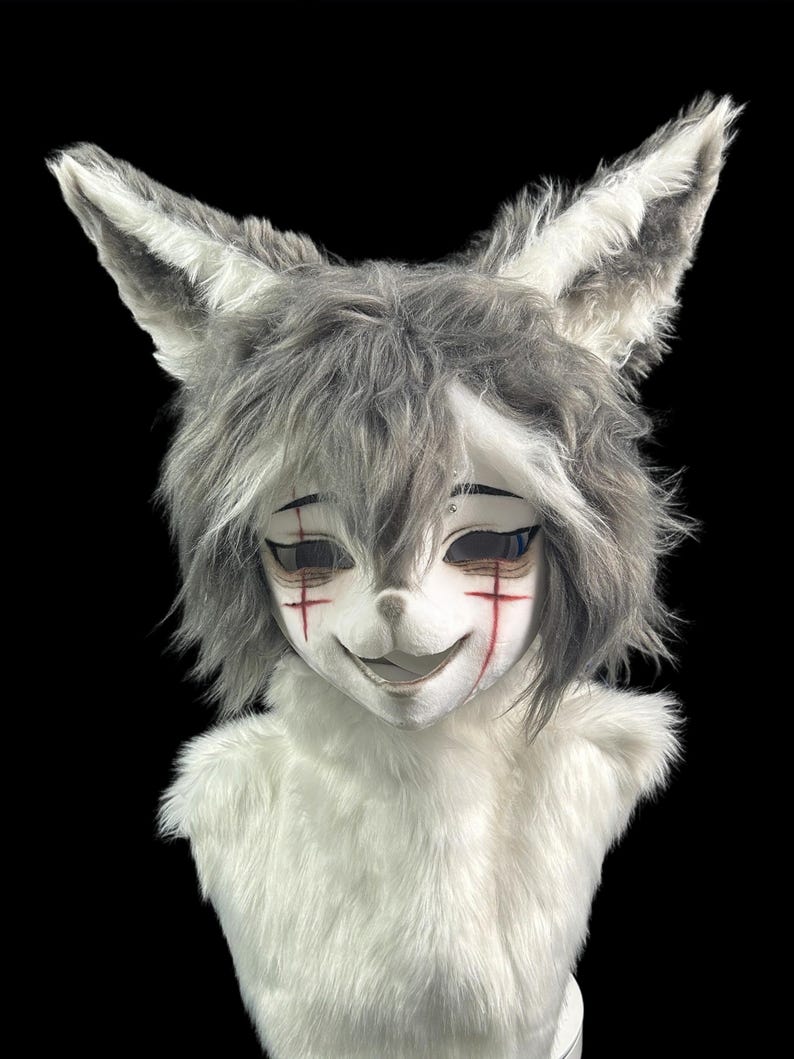 Premade Kig Head, Fursuit Mask, Kigurumi Head ,kig Kemono Mask, Gothic ...