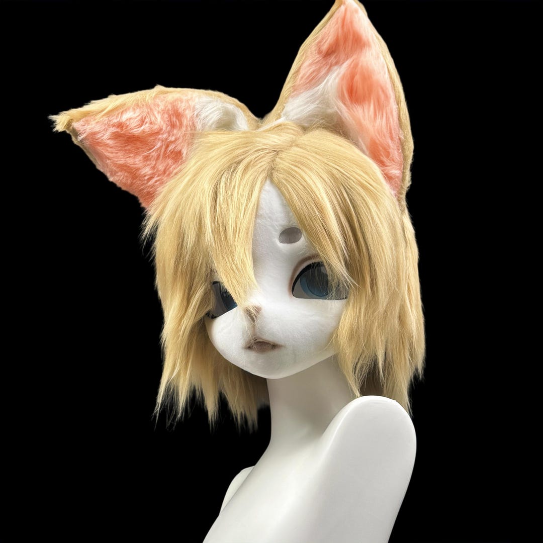 Big-eared Rabbit Kigurumi Mask: Furry Art Fursuit Headcover - Etsy
