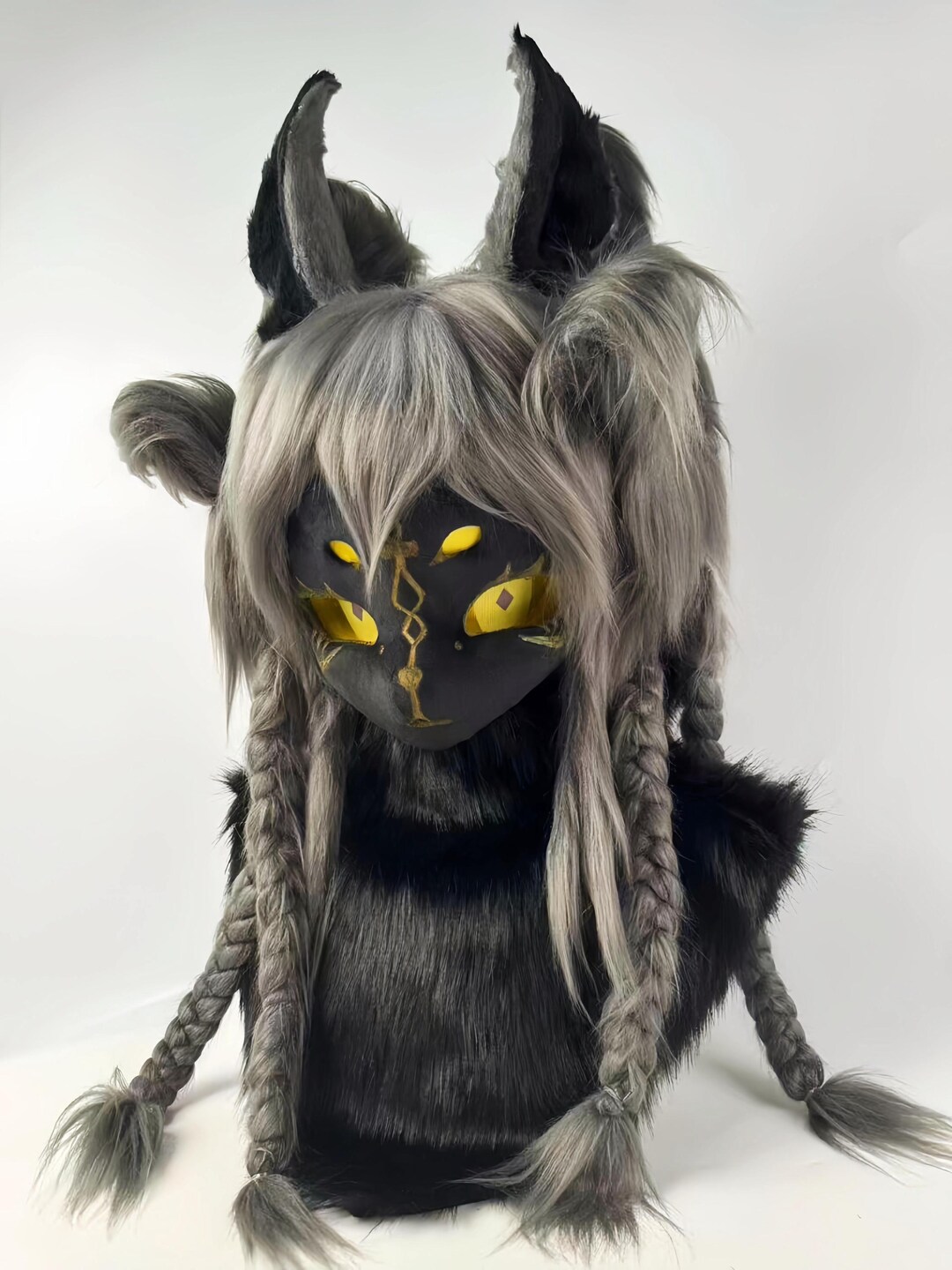 Four-eared Demon Fox, Custom Kigurumi Head Base, Fursuit Fox Mask (work ...