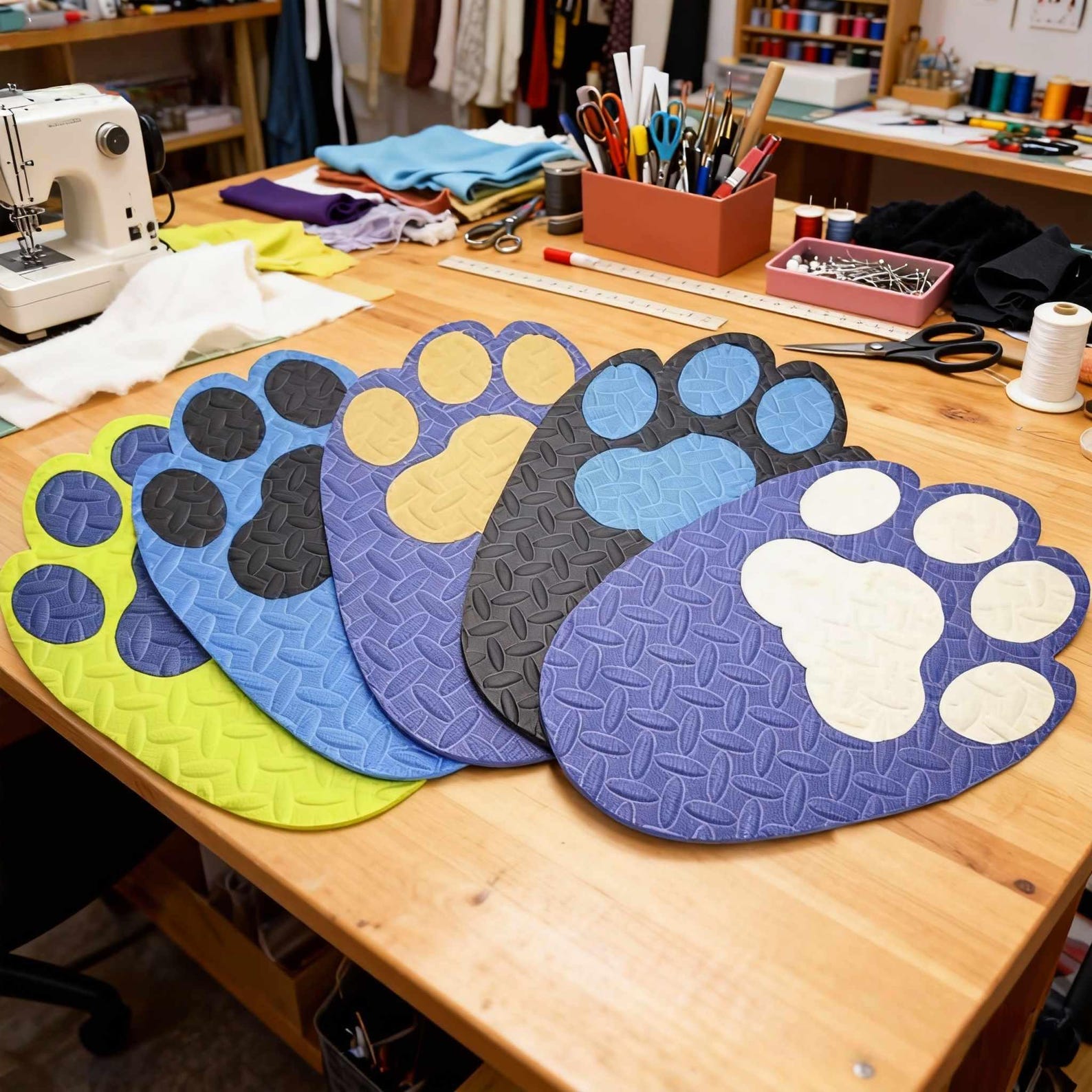 Fursuit Paws Fur, Fursuit Feet Paws Sole, Colors Customizable, DIY ...