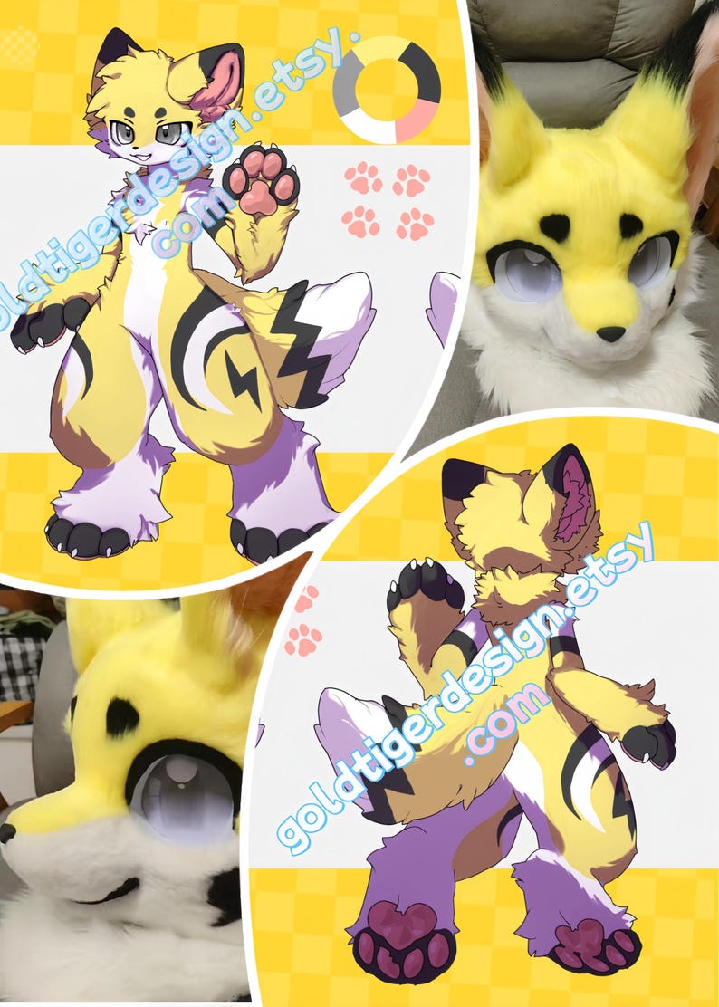 Custom Fursuit Design Digital Files - Kigurumi/anime/realistic Style ...