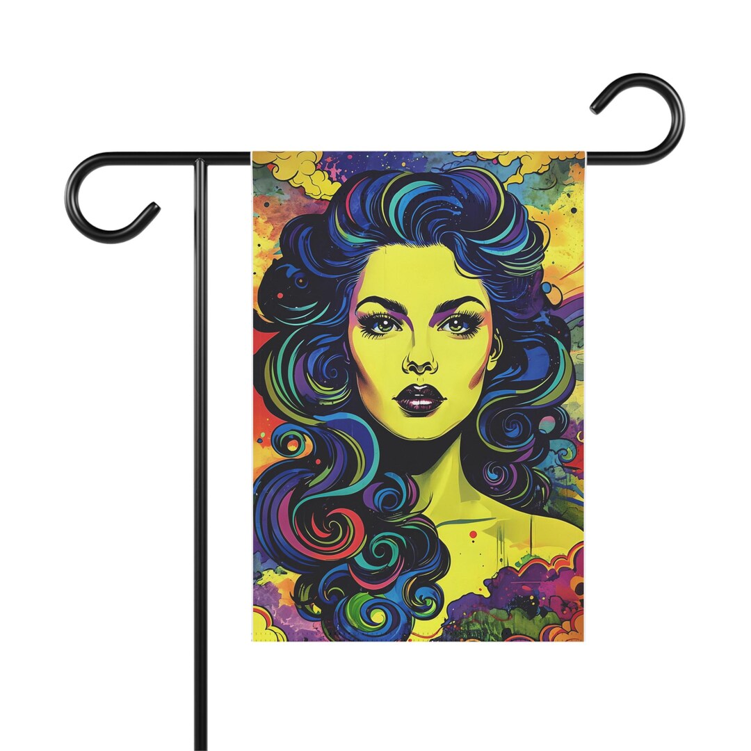 Vibrant Garden & House Banner, Unique Outdoor Decor, Colorful Yard Flag ...
