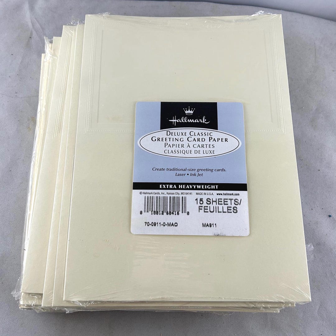 Lot of 7 Hallmark Deluxe Classic Greeting Card Paper Off-white With ...