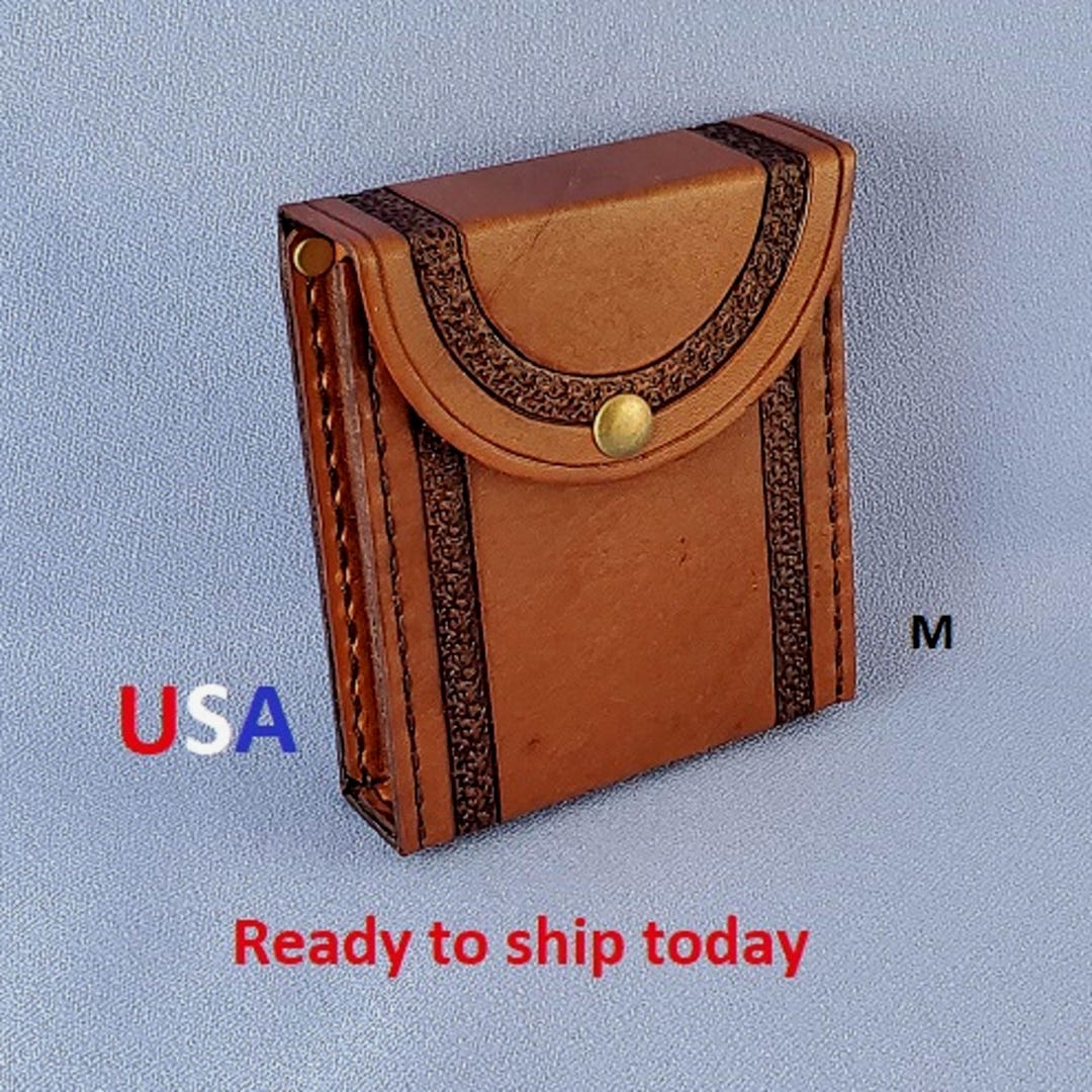 Playing Card Case - Completed - Leather - Hand Carved - Etsy