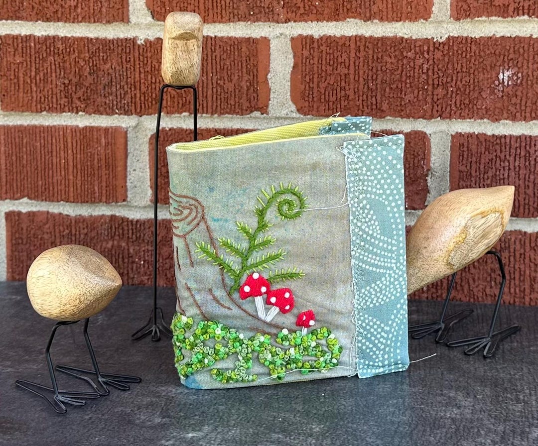 Hand-embroidered Woodland Book Cover – A Cozy, Nature-inspired Treasure ...