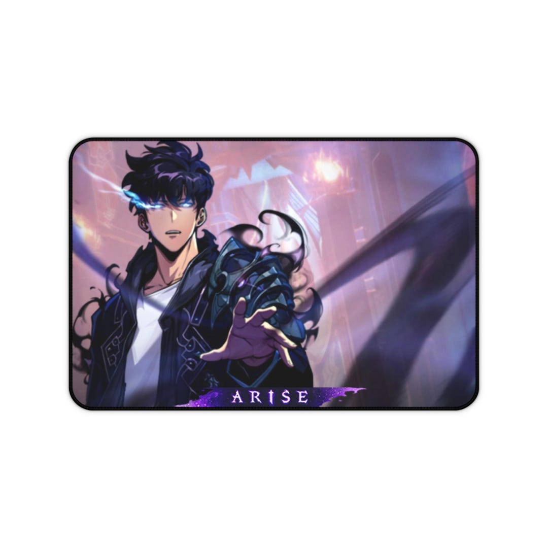 Anime Themed Desk Mat -solo Leveling Arise, Gaming Mouse Pad, Office ...