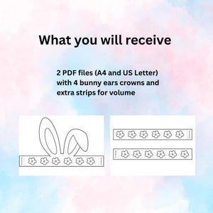 Easter Bunny Ears Paper Crown Printable Cut Out Party Activity Kids ...