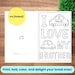 I Love My Brother Coloring Card: Printable Greeting Card (digital ...