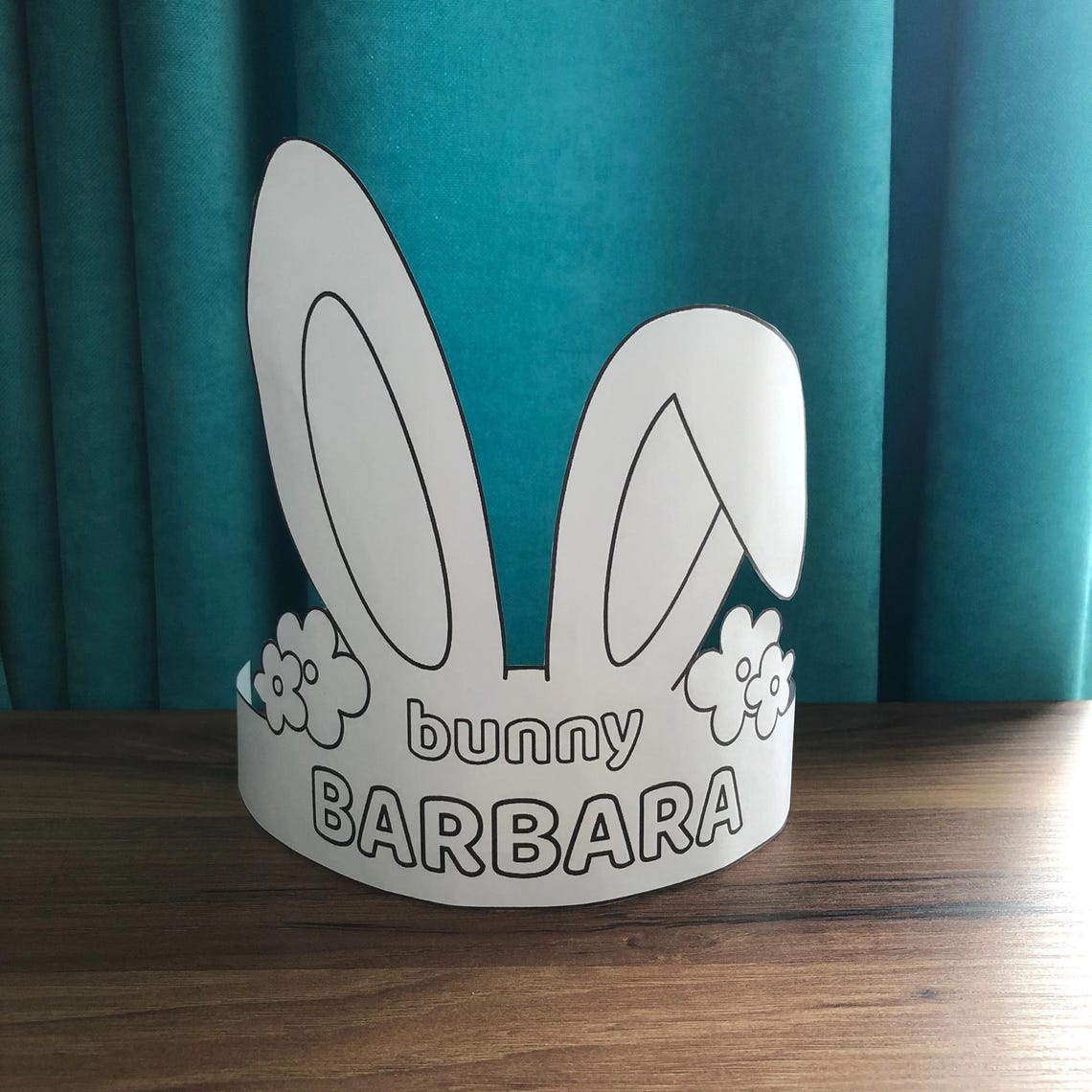 Personalised Bunny Ears Paper Crown, Easter Paper Craft Template ...