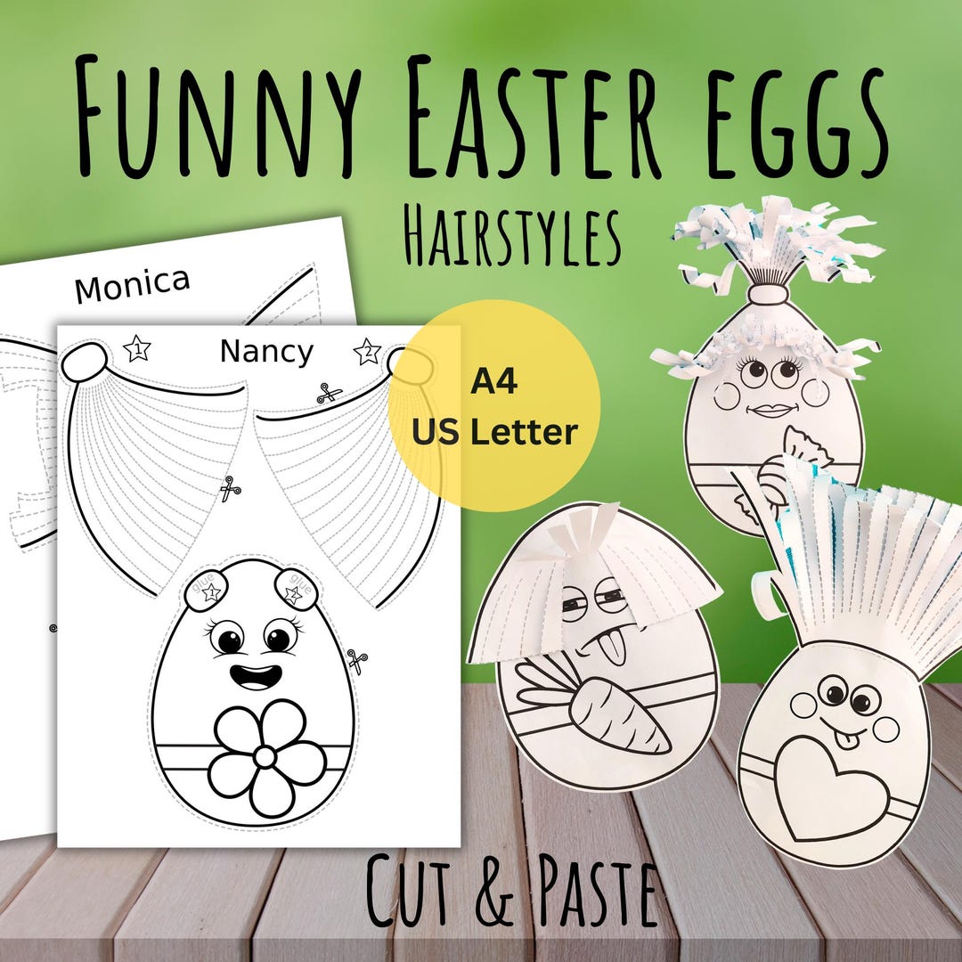 Easter Egg Cut & Paste Craft: Kids' Decoration Activity (digital ...