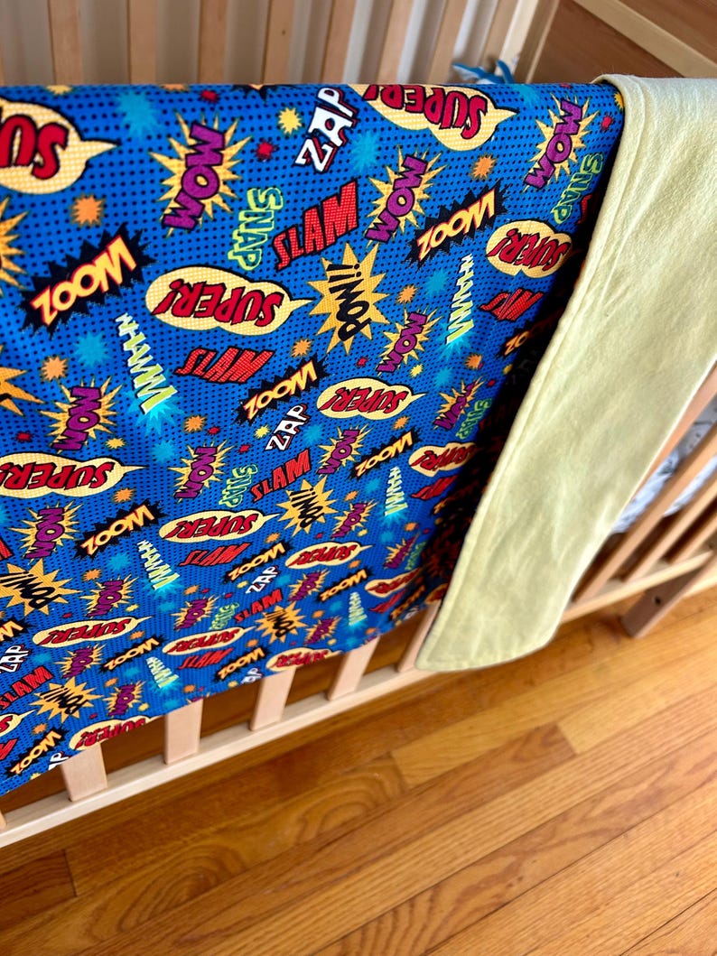 Superhero Baby Blanket – Cotton Flannel, Ready to Ship - Etsy