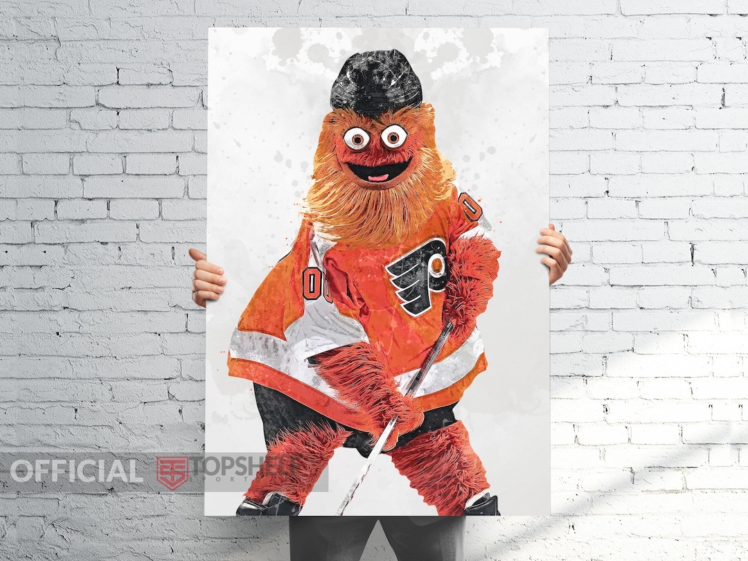 Gritty Poster/canvas | Hockey Man Cave Art, Sports Room Decor, Digital ...