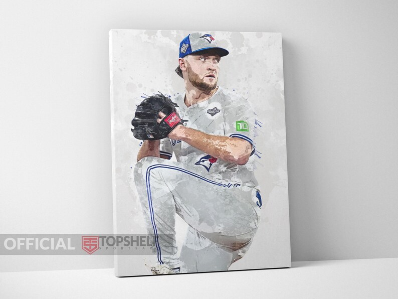 Trey Yesavage World Series Toronto Poster/canvas | Baseball Man Cave Art, Sports Room Decor ...