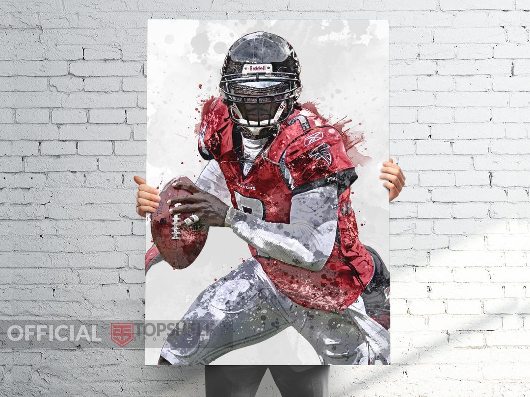 Michael Vick Atlanta Poster/canvas | Football Man Cave Art, Sports Room ...