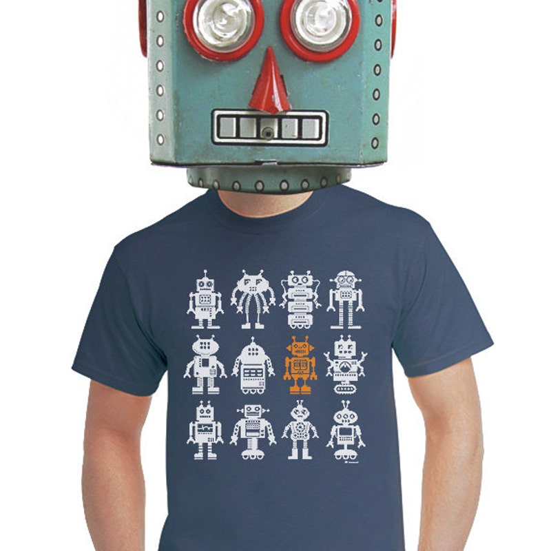 Robot T Shirt - Etsy