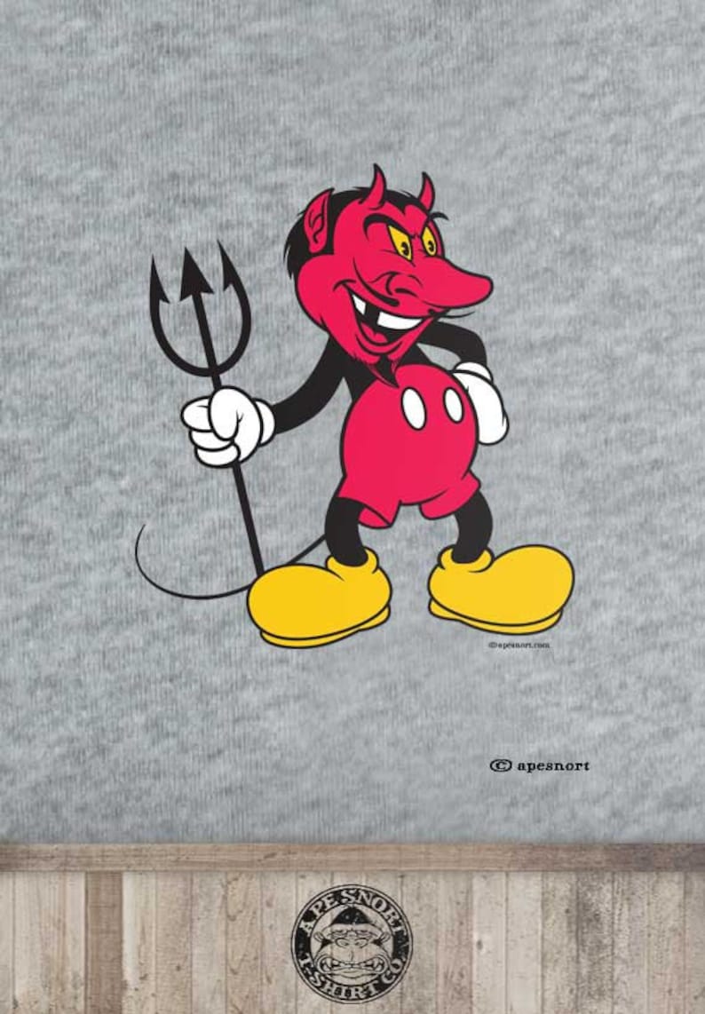 Mickey the Devil T-shirt Funny Tshirt for Men Devilish Stylish - Etsy