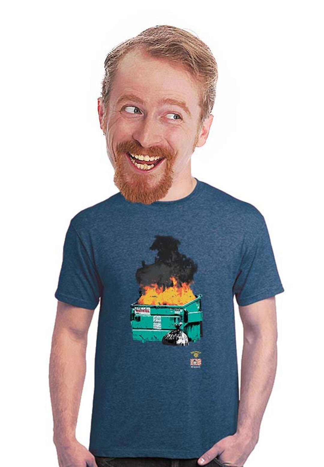 Dumpster Fire, Trash Can, Funny T-shirt, Lowbrow Graphic, Quirky ...