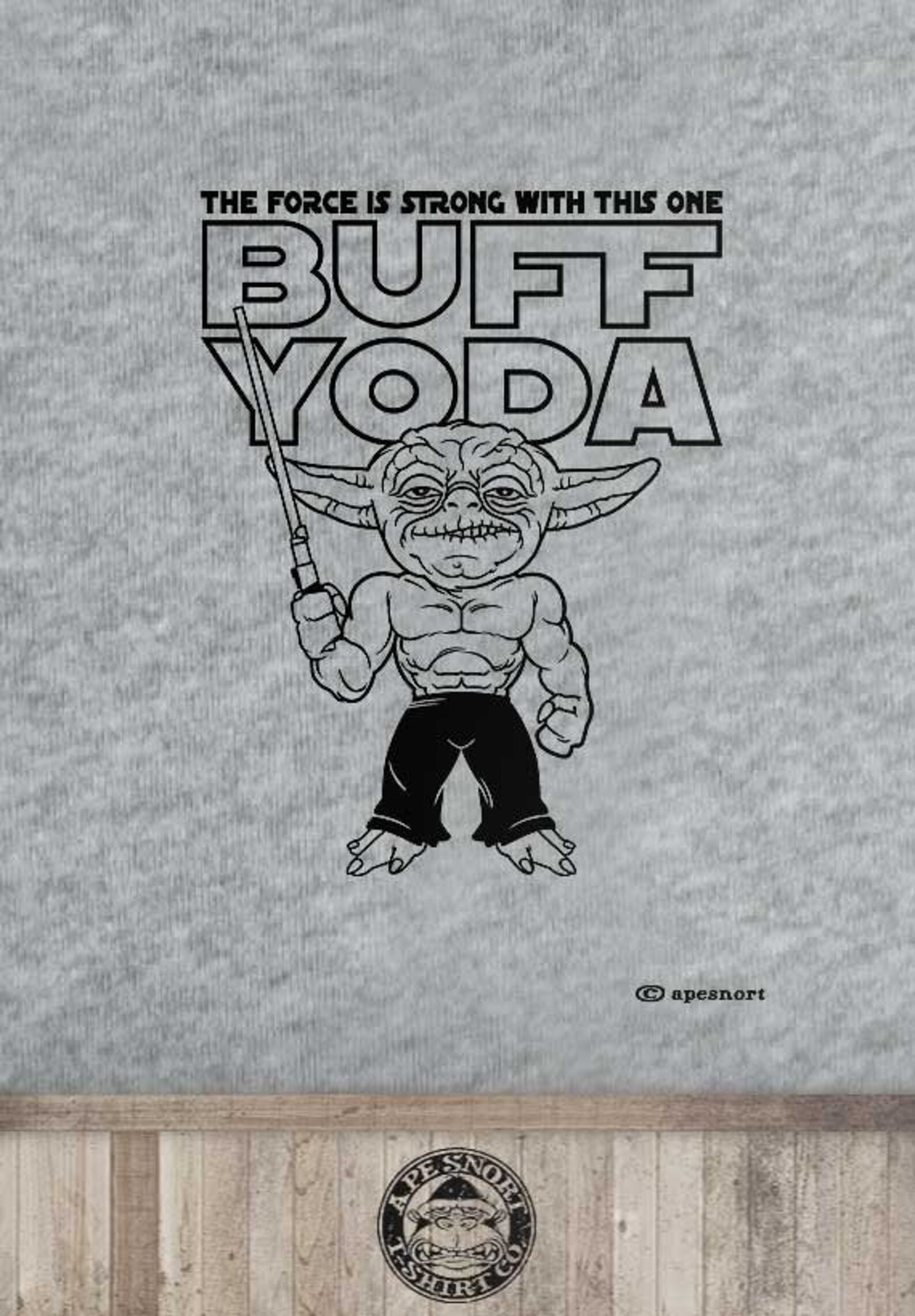 Buff yoda t-shirt star wars tshirt the force funny death star | Etsy