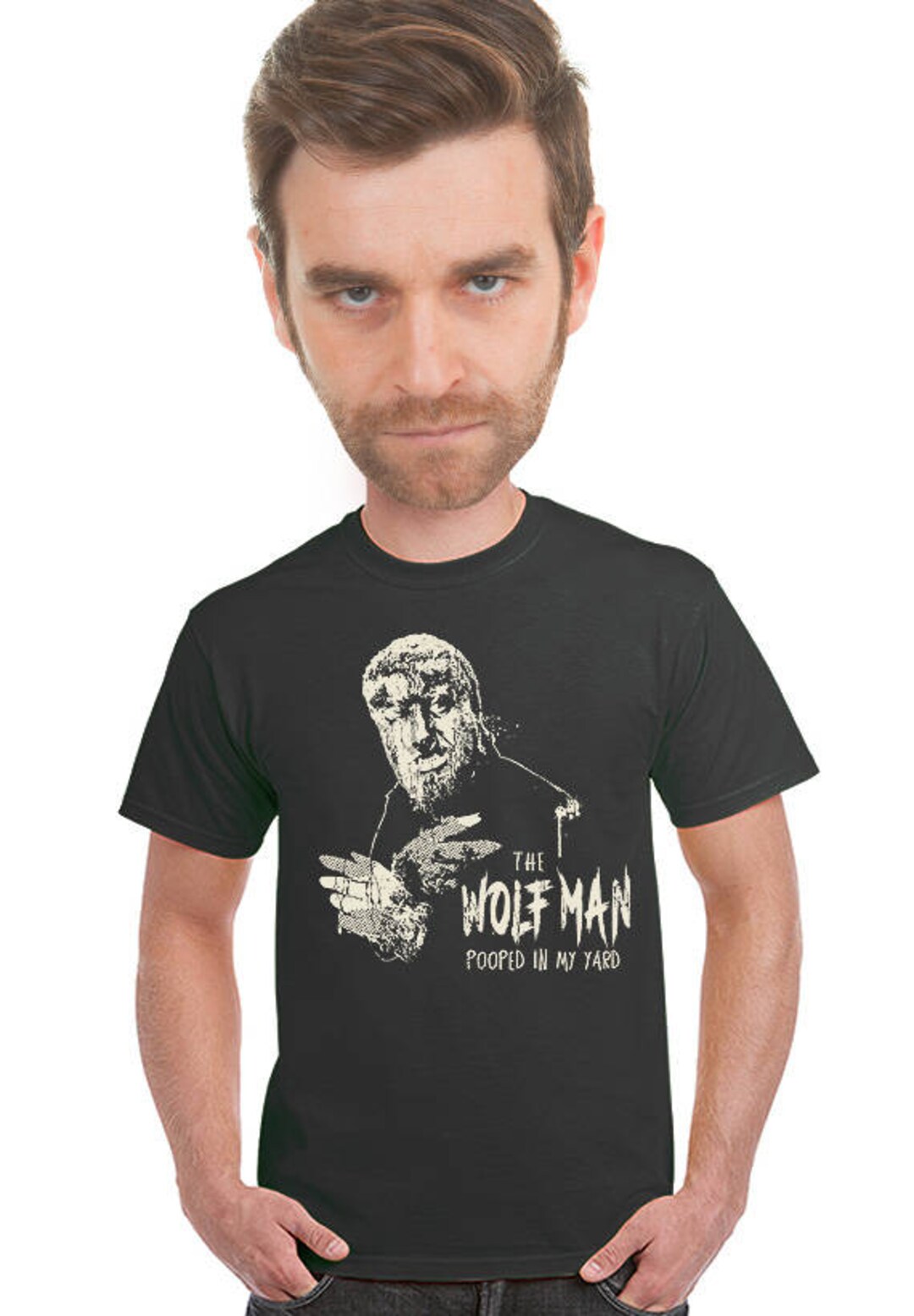 Wolf Man T-shirt, Fan of Old Horror Movies, Wolfman, Gift for Scary ...