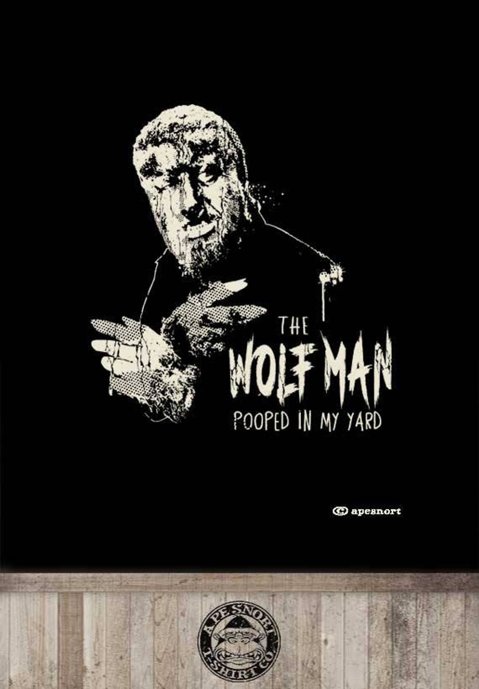 Wolf Man T-shirt Fan of Old Horror Movies Wolfman Gift for - Etsy