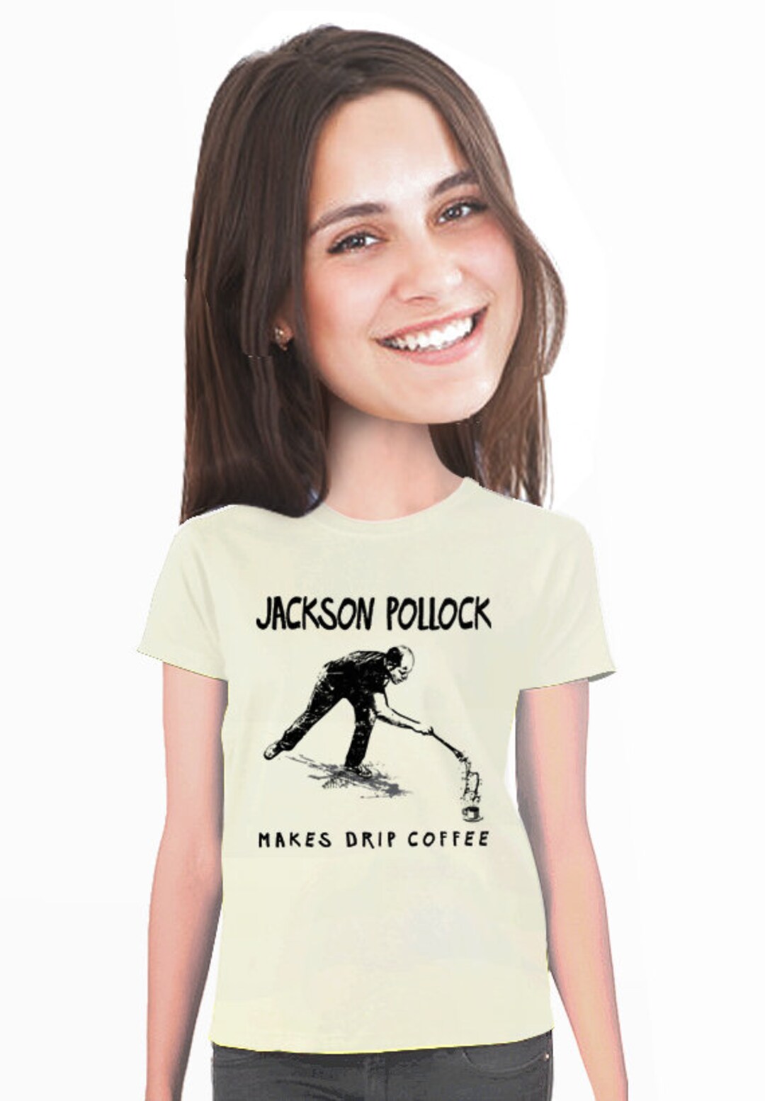 Jackson Pollock T-shirt, Abstract Expressionist, Art, Coffee, Tee ...