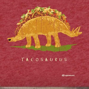 Tacosaurus T-shirt, Taco Tee, Gift for Fans of Tacos, Fan of Dinosaurs ...