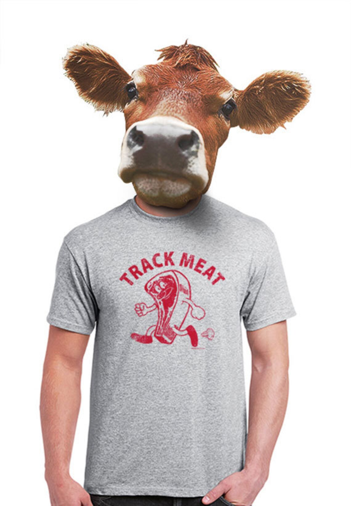 Meat T-shirt Funny Track Meat Geeky Gift for Runner | Etsy