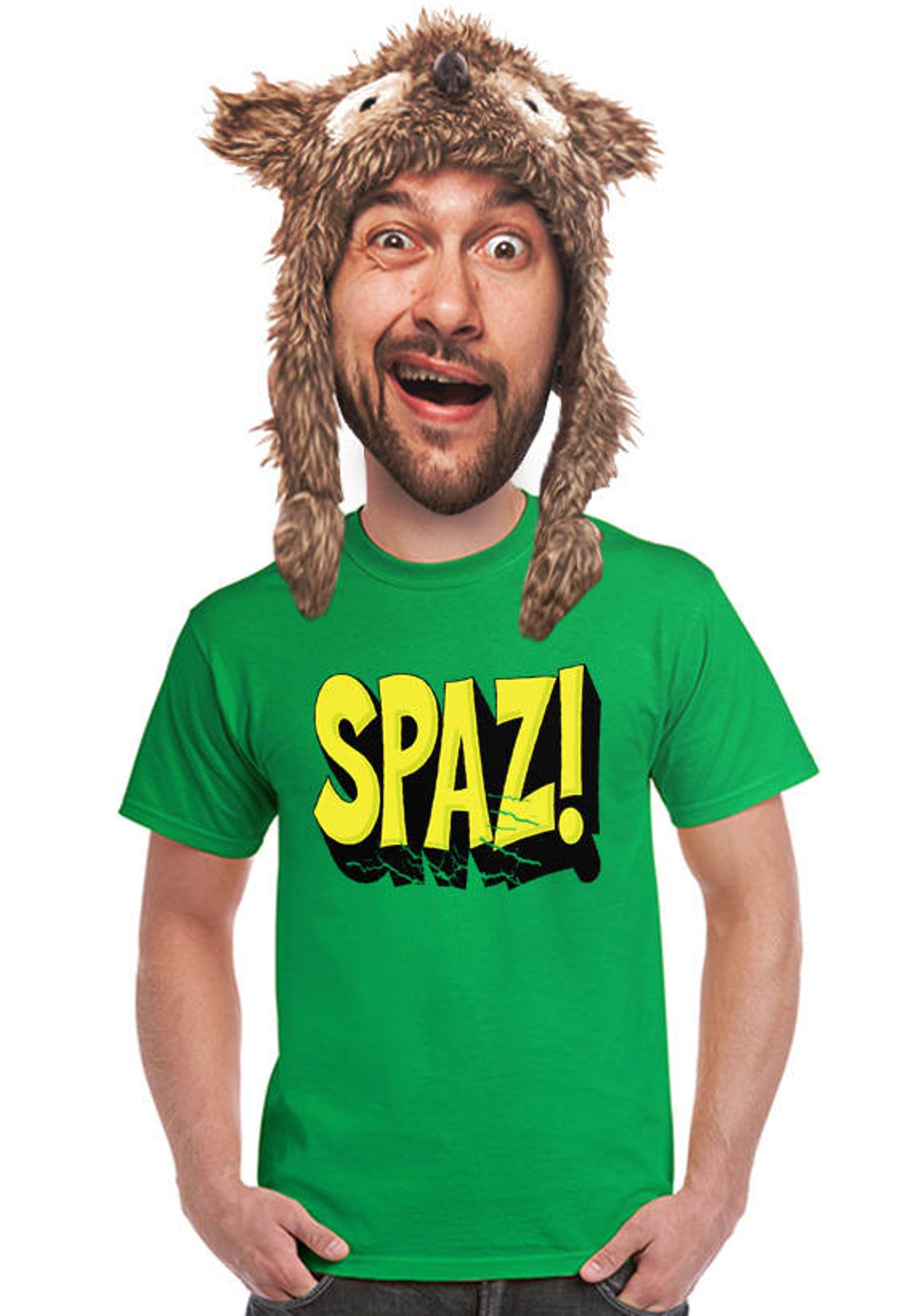 Spaz Tshirt Funny Geeky Type Tee Mens Text T-shirt - Etsy