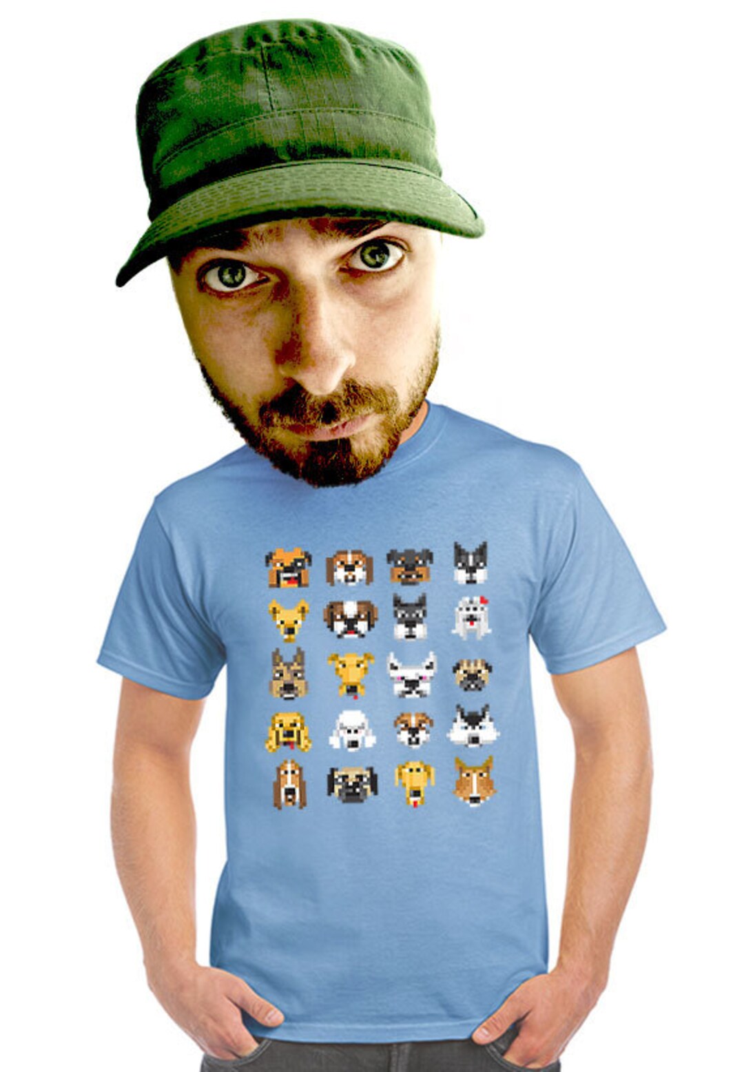 Pixelated Dog Show Shirt Dog Lovers Mens T-shirts Gift for Techie Geeks ...