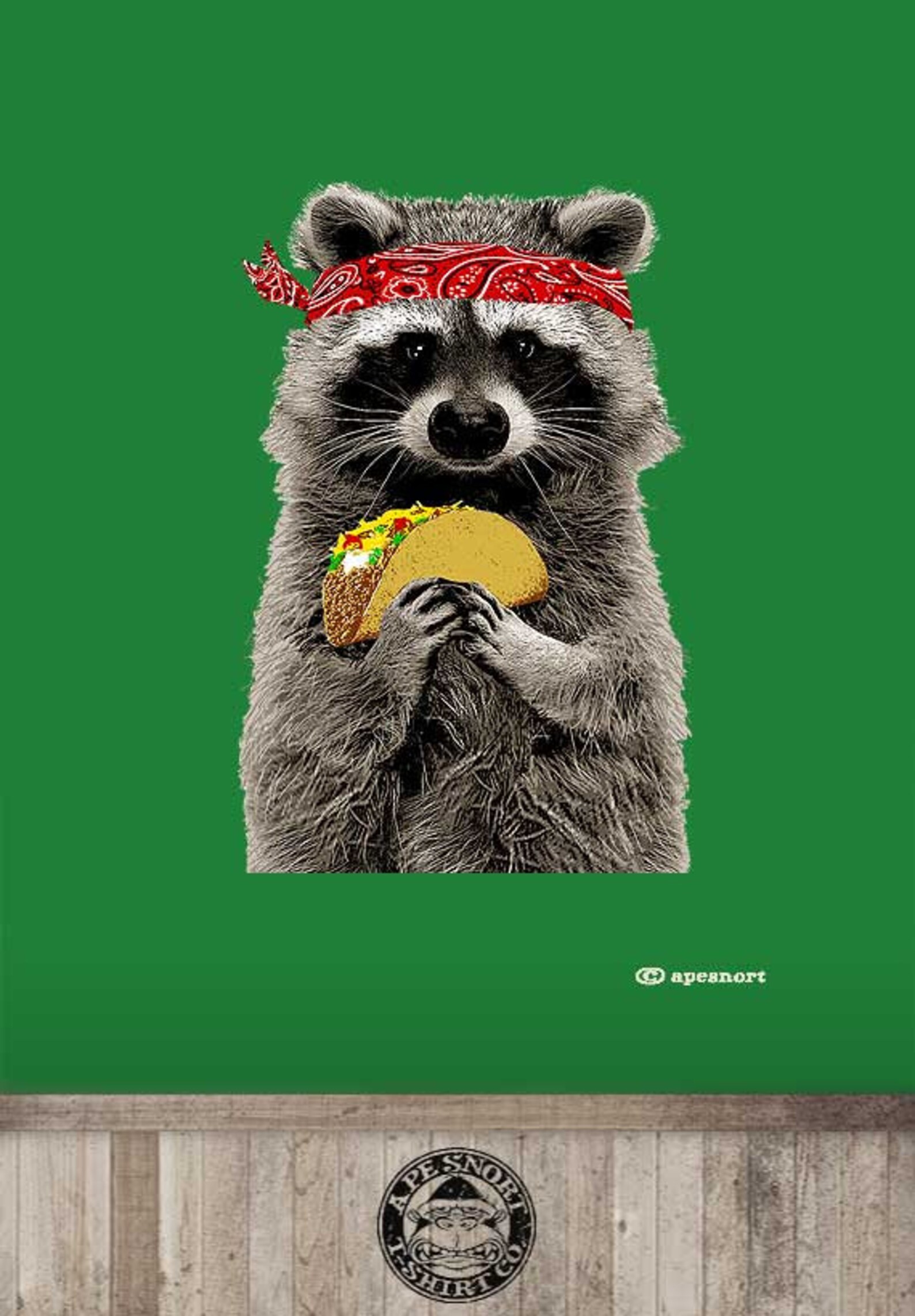 Raccoon T-shirt Tacos Geeky T-shirt Gift for Foodies | Etsy