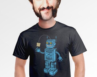 Robot Tech Vintage Science Computer Geek Funny T-shirt Nerdy - Etsy