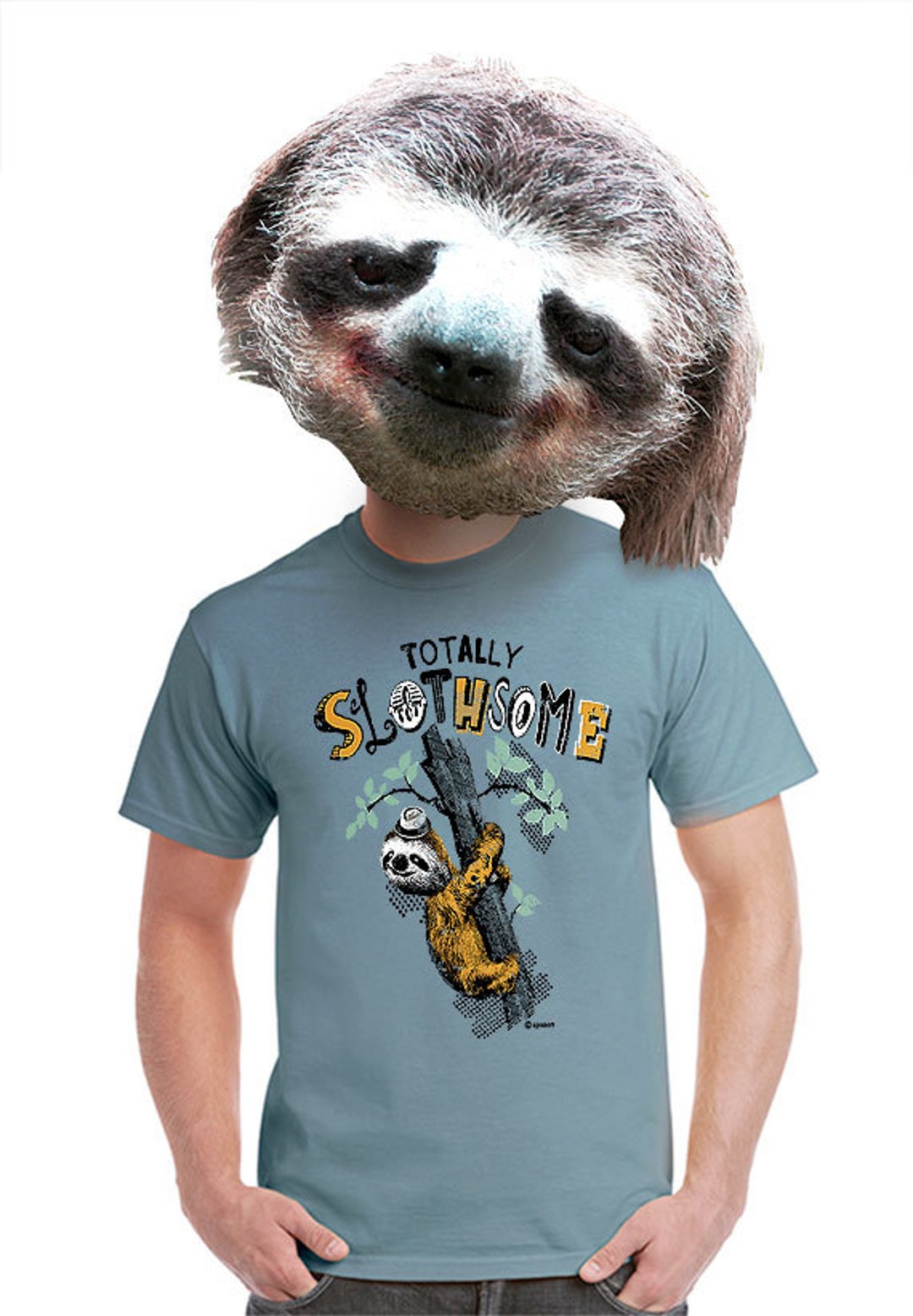 Totally Slothsome T-shirt Art Original Design Sloth T Shirt Trendy ...
