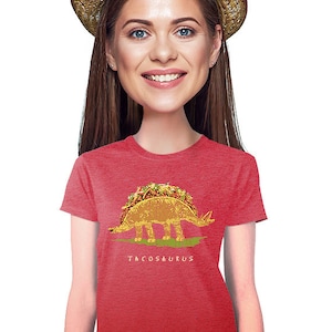 Tacosaurus T-shirt, Taco Tee, Gift for Fans of Tacos, Fan of Dinosaurs ...