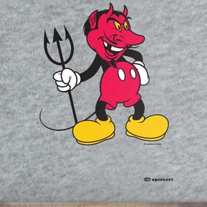 Devil T-shirt Edgy Mickey Mouse Parody Tee Shirts for Boys Geek Nerds ...