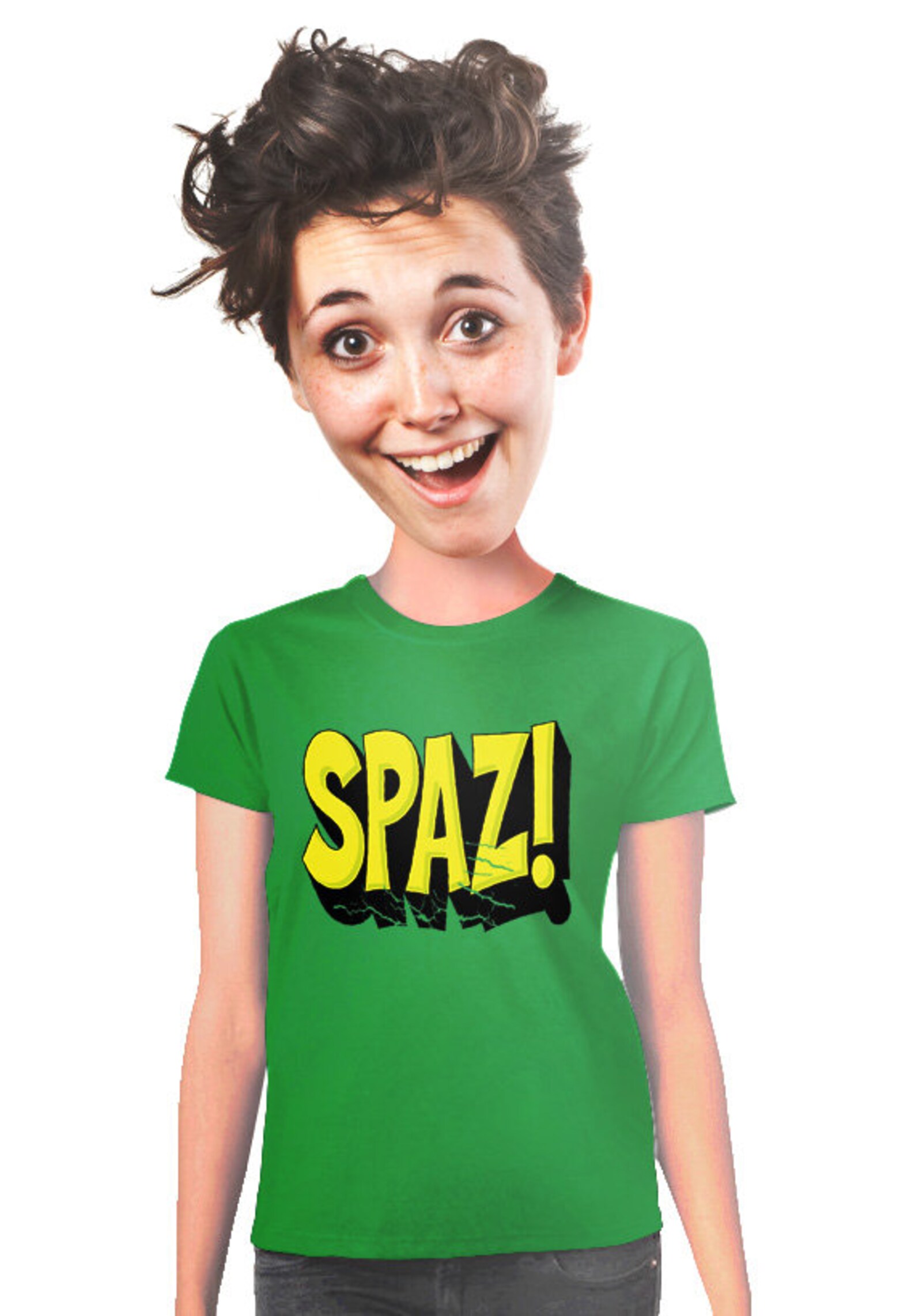 Spaz Tshirt Funny Geeky Type Tee Mens Text T-shirt - Etsy