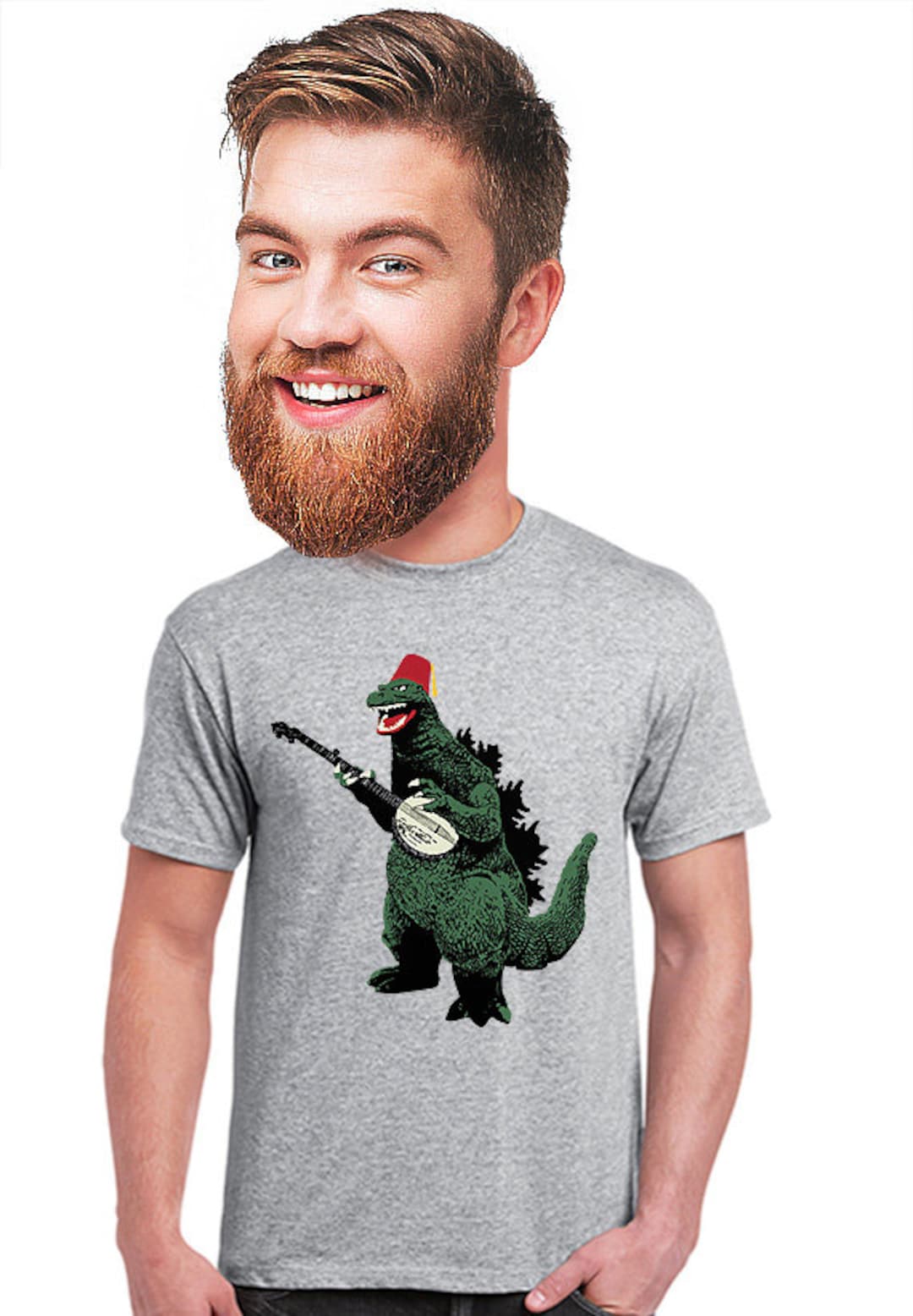 Banjo T-shirt, Godzilla T-shirt, Band T-shirt, Gift for Musician ...