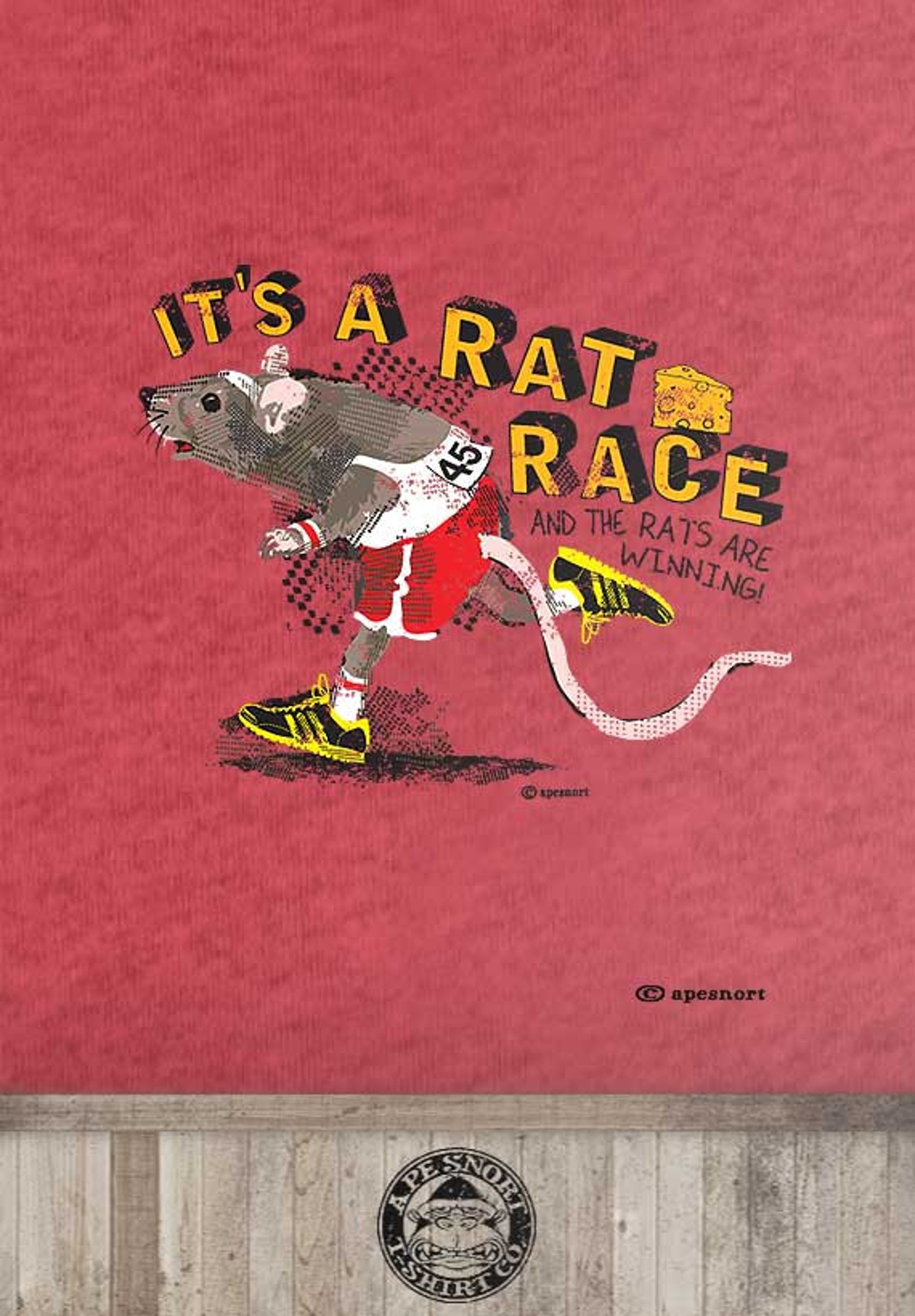 Rat Race T-shirt Funny Mens Running Shirt Tee Animal Mice - Etsy