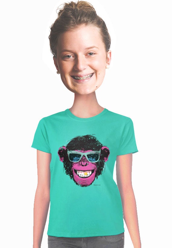 Funny monkey t-shirt chimp shirt fans of apes gorrillas chimps - Etsy ...