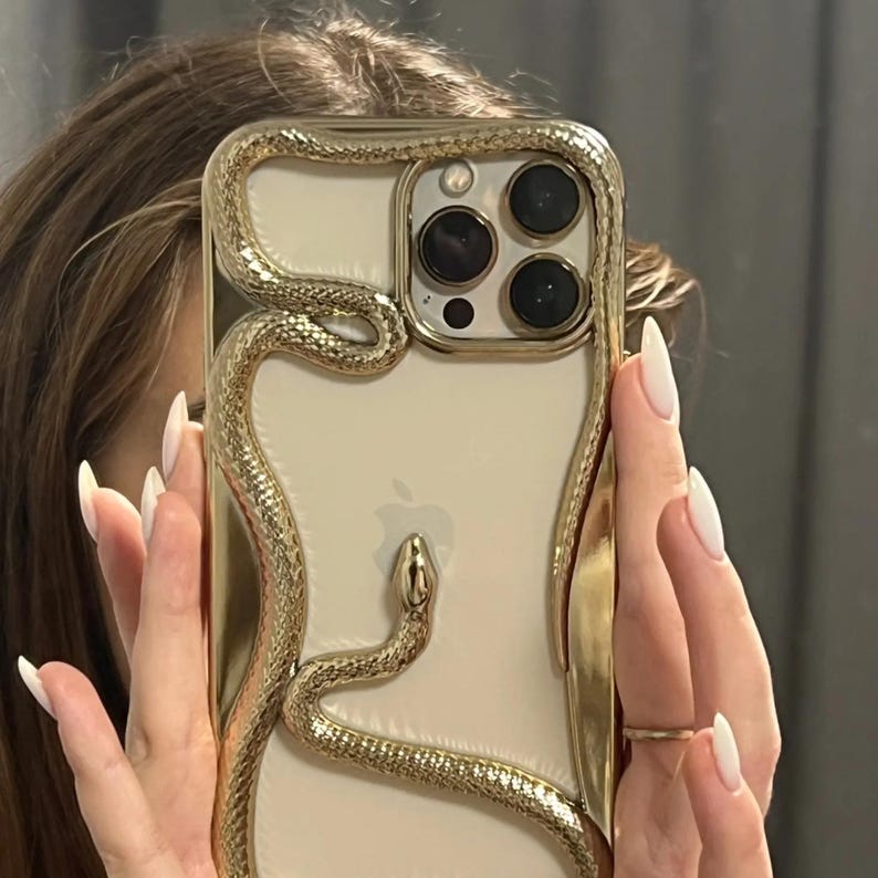 3D Snake iPhone Case: Shockproof Silicone Serpent Frame Cover - Etsy ...