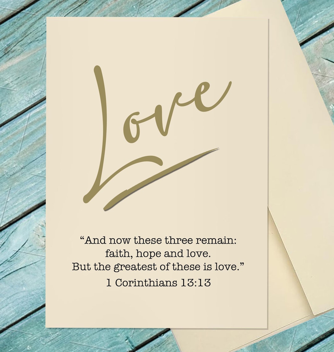 Scripture Faith-based Card / Love / Love Wins / Christian Greeting Card ...