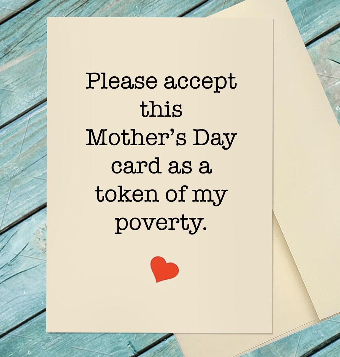 Funny Mom Card / Card for Mom / From Child to Mom Card / Funny Mother's ...