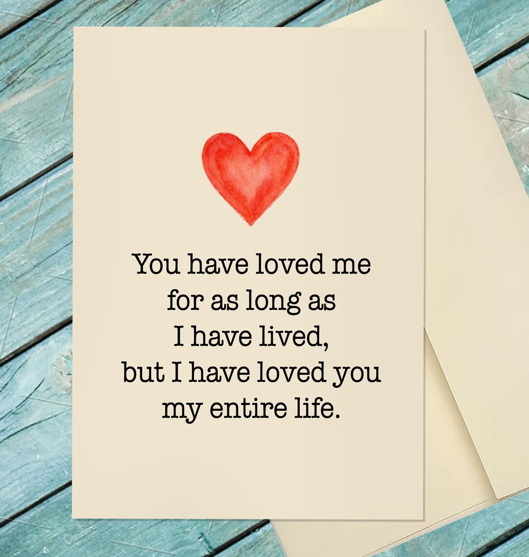 Parent or Grandparent Valentine Card / Valentine Card / Dad Card / Mom ...